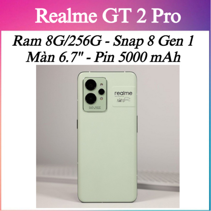 Điện thoại Realme GT 2 Pro - Snap 8 Gen 1 Ram 8G/256G - Pin 5000 mAh 65W | Shopee Việt Nam