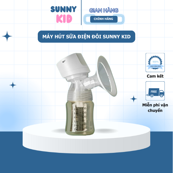 Máy hút sữa điện đôi Sunny Kid cầm tay, 3 chế độ hút không đau, tích ...