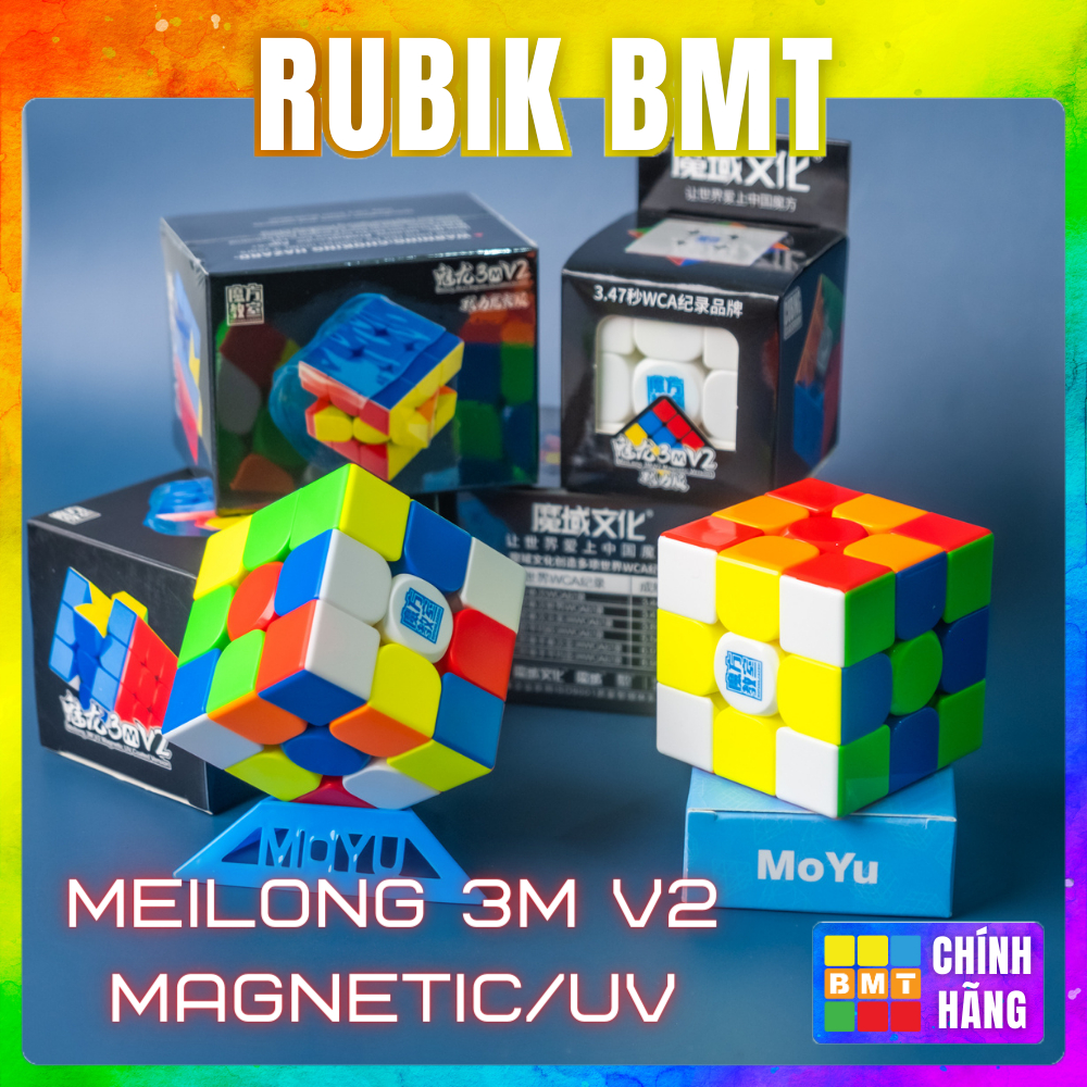 Rubik 3x3 MoYu MeiLong 3M V2 UV Coated, Rubic 3 Tầng Có Nam Châm ...