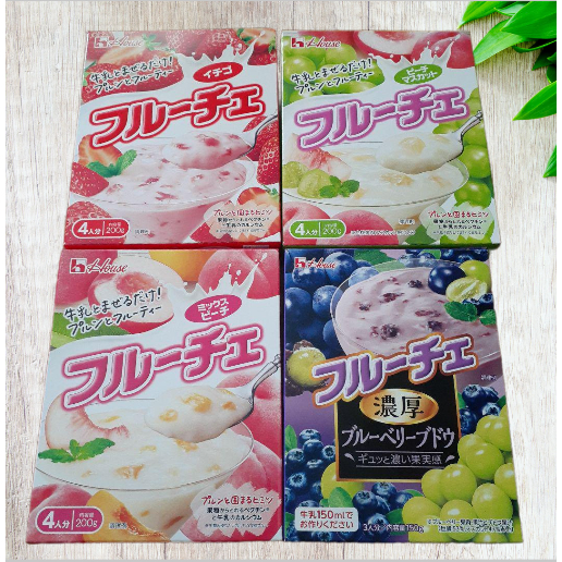 Nguyên liệu làm sữa chua House Foods Fruche 200g (4 loại) (món tráng ...