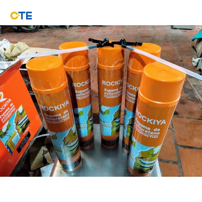 (Combo 5 chai) Keo bọt nở 750ml bình xịt bọt nở Rockiya tỷ lệ tạo bọt ...