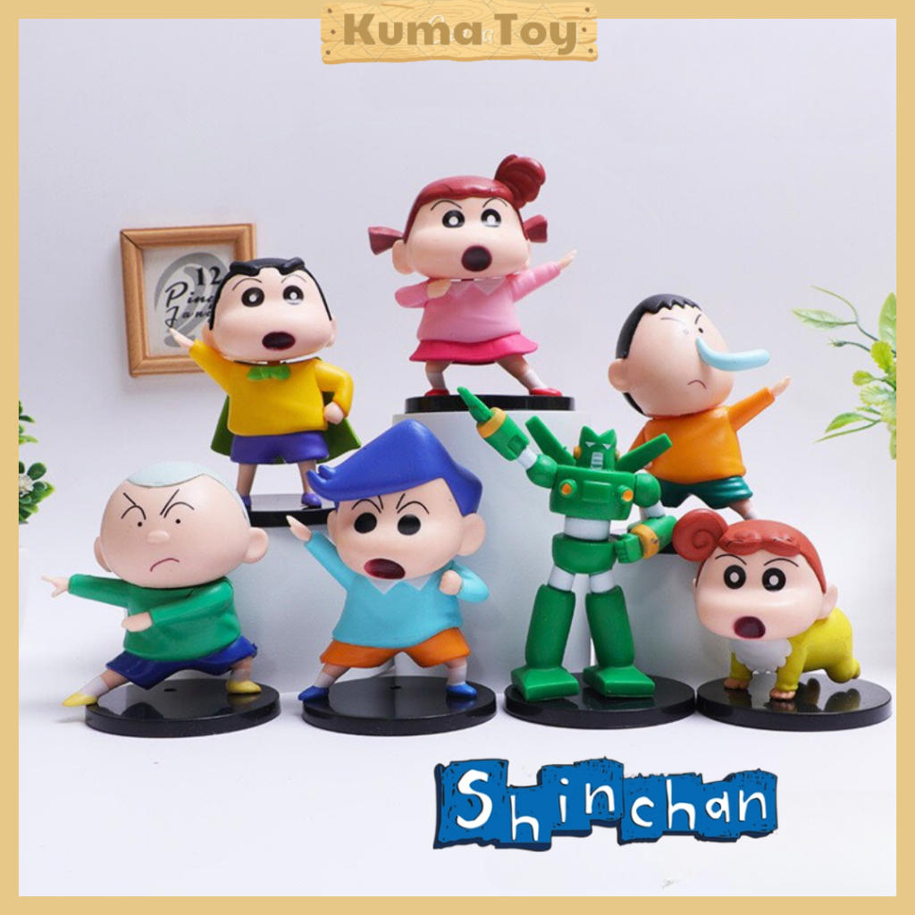 Set mô hình Shin cậu bé bút chì 10cm Movie Đại chiến siêu năng lực ...