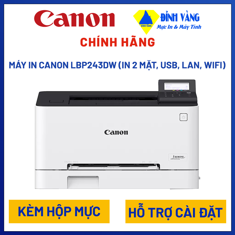 Máy In Canon LBP 243dw (In Đen Trắng A4, In 2 Mặt, Kết Nối USB, LAN ...