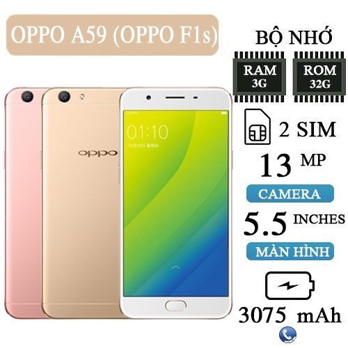[Chính hãng] điện thoại OPPO F1s - Oppo A59 - Ram 4GB Bộ nhớ 64G - Hàng nhập khẩu Chơi Zalo ...