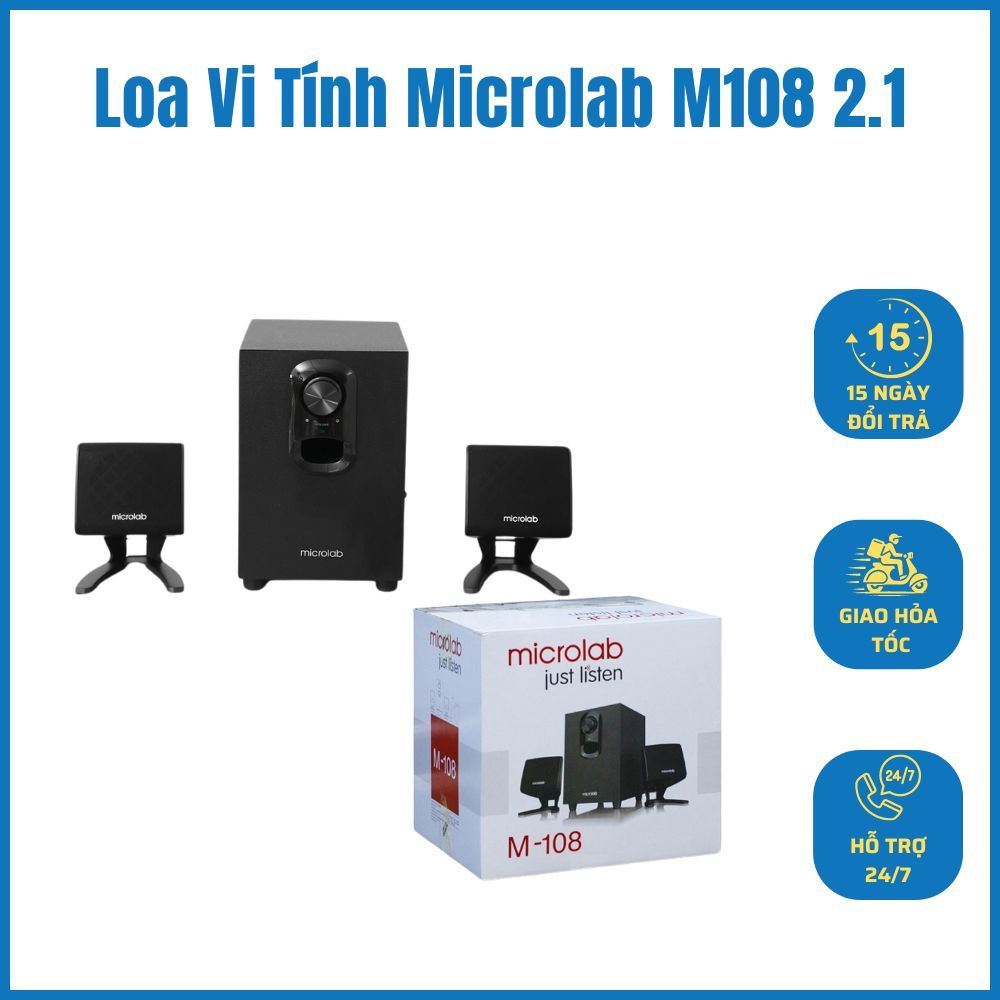 Loa Vi Tính Microlab M108 M118BT 2.1 Hàng Chính Hãng Bảo Hành 12 Tháng | Shopee Việt Nam