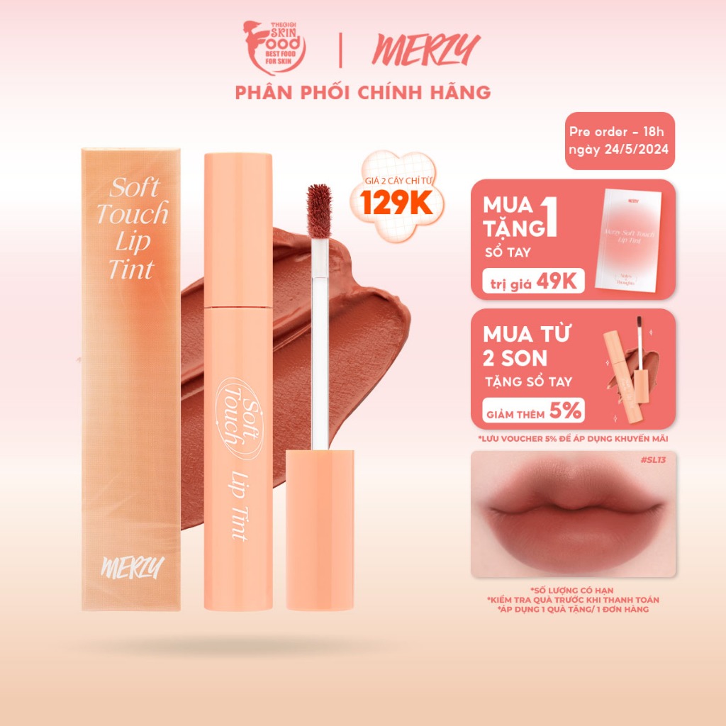 [New - Season 3] Son Kem Siêu Lì, Siêu Mịn Môi Hàn Quốc Merzy Soft Touch Lip Tint 3g | Shopee ...