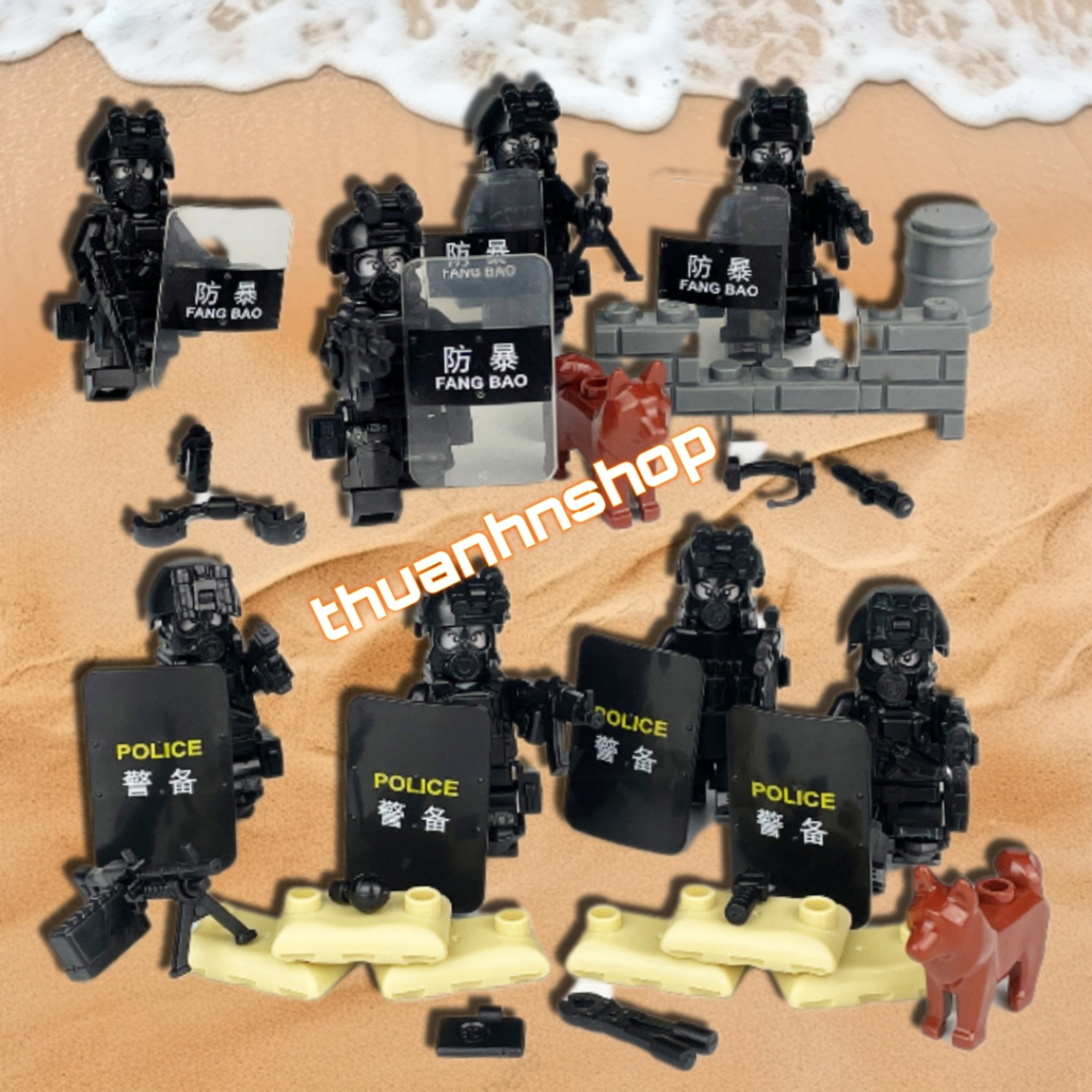 Bộ đồ chơi lắp ráp lego mini swat figure quân đội | Shopee Việt Nam