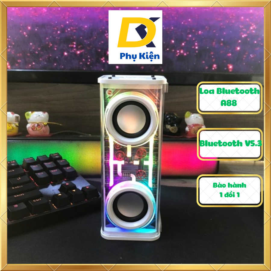 Loa bluetooth A88 trong suốt, loa bluetooth mini a88 chính hãng siêu ...