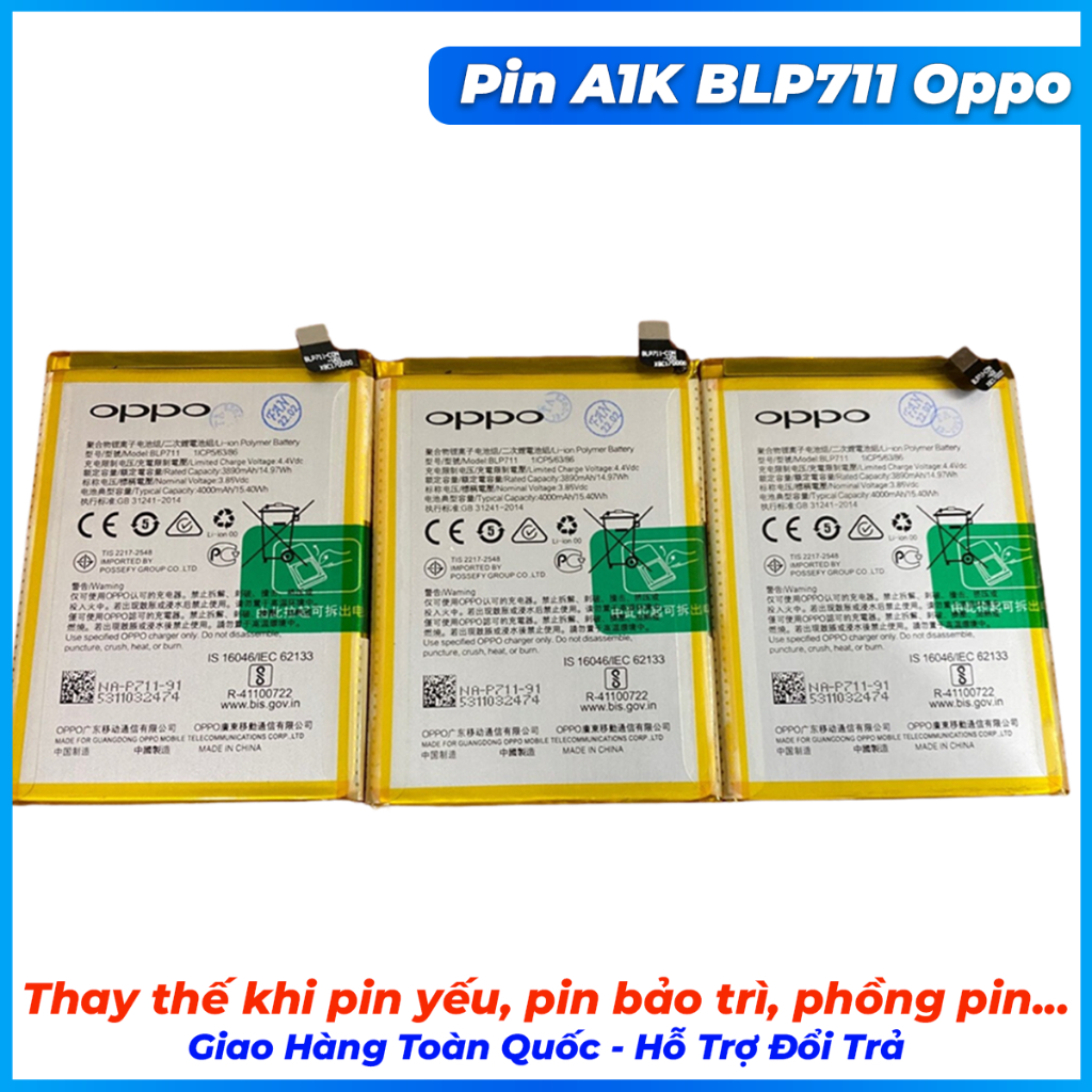 Pin a1k BLP711 oppo pin mới chuẩn dung lượng | Shopee Việt Nam