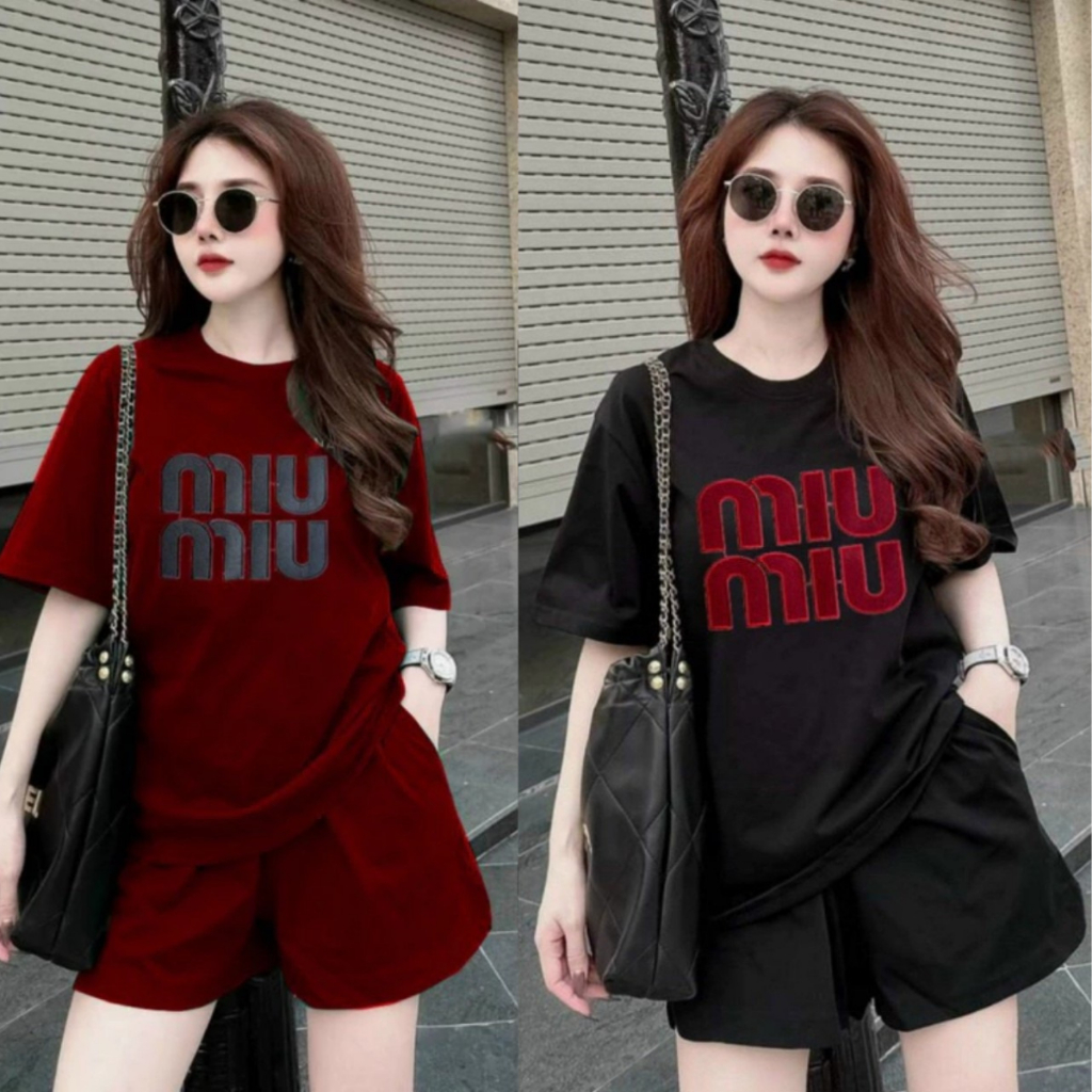 Bộ đồ nữ quần đùi áo cộc mặc nhà rẻ đẹp mùa hè set bộ quần áo nữ 3 SIZE 45-75KG bigsize chất ...