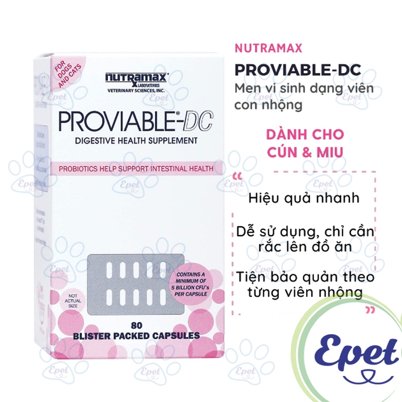 Men Vi Sinh Cao Cấp Nutramax Proviable-DC Cung Cấp Lợi Khuẩn Hổ Trợ ...