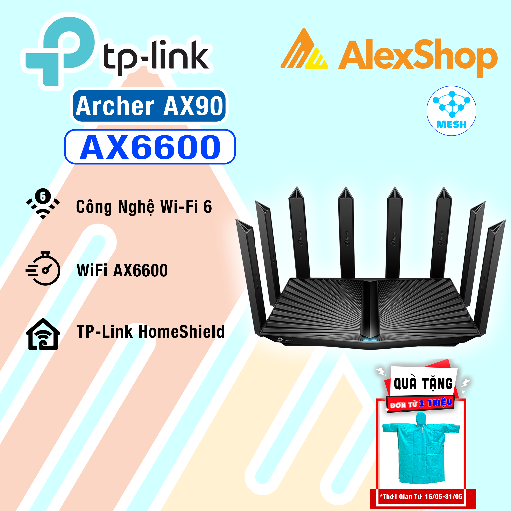 [AX6600] Router Wifi 6 TP-Link Archer AX90, Tốc Độ AX6600, Chuẩn Wi-Fi ...