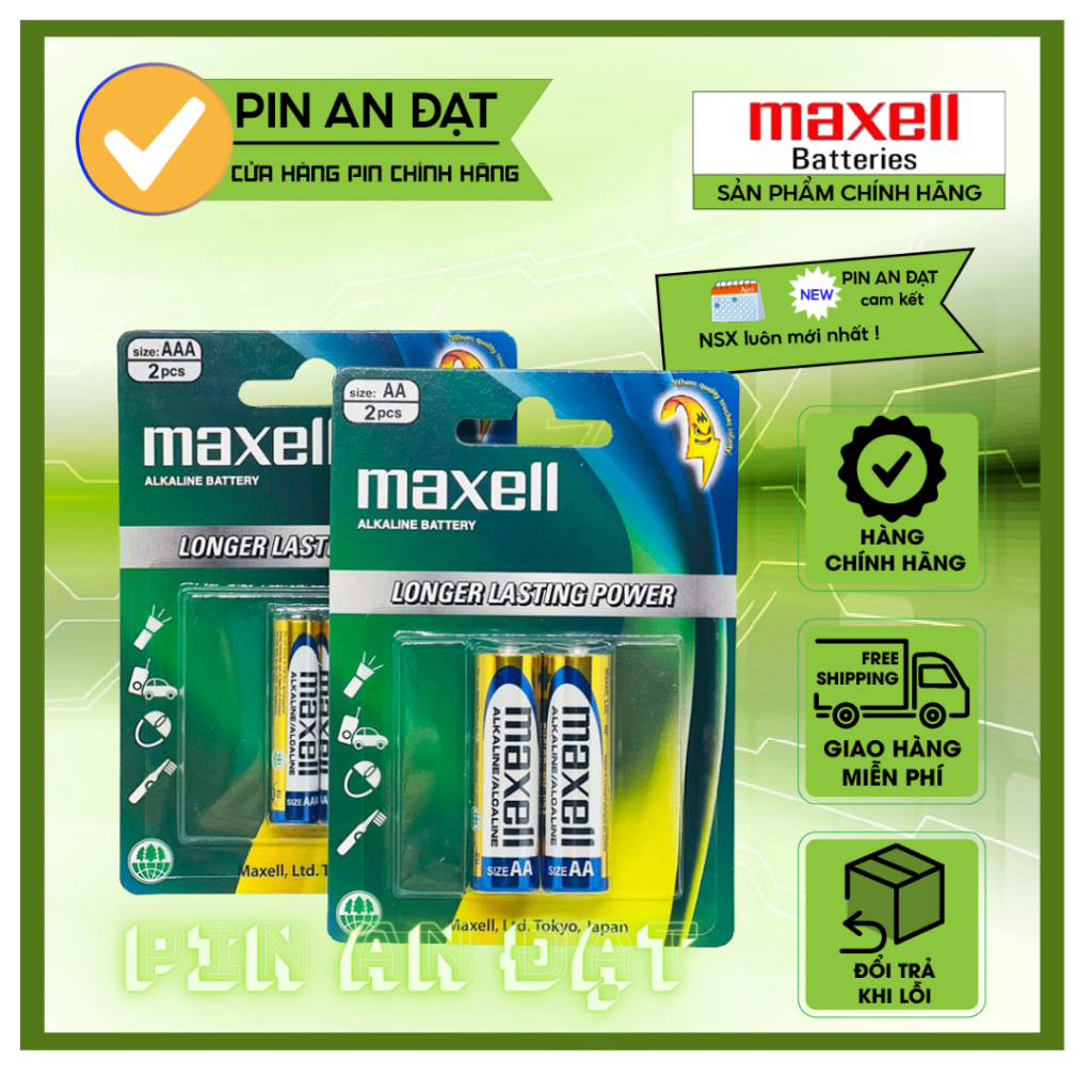 Vỉ 2 Viên Pin AA Maxell Super Alkaline 1,5V bền gấp 10 lần - Hàng chính ...