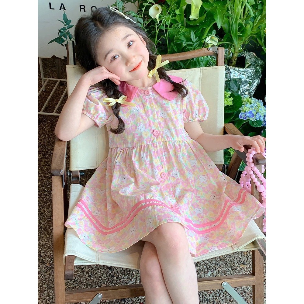 Váy xinh họa tiết thỏ hồng cho bé gái từ 8-45kg cao cấp Happy Kids G51 ...