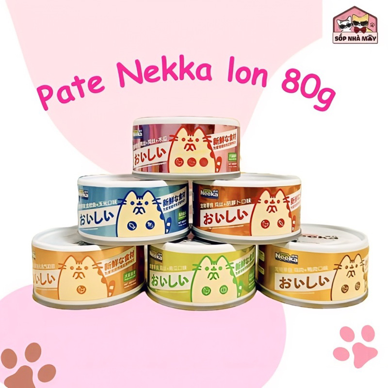 Pate Nekka dạng sốt thức ăn cho mèo mọi lứa tuổi, pate cho mèo lon 80gr | Shopee Việt Nam
