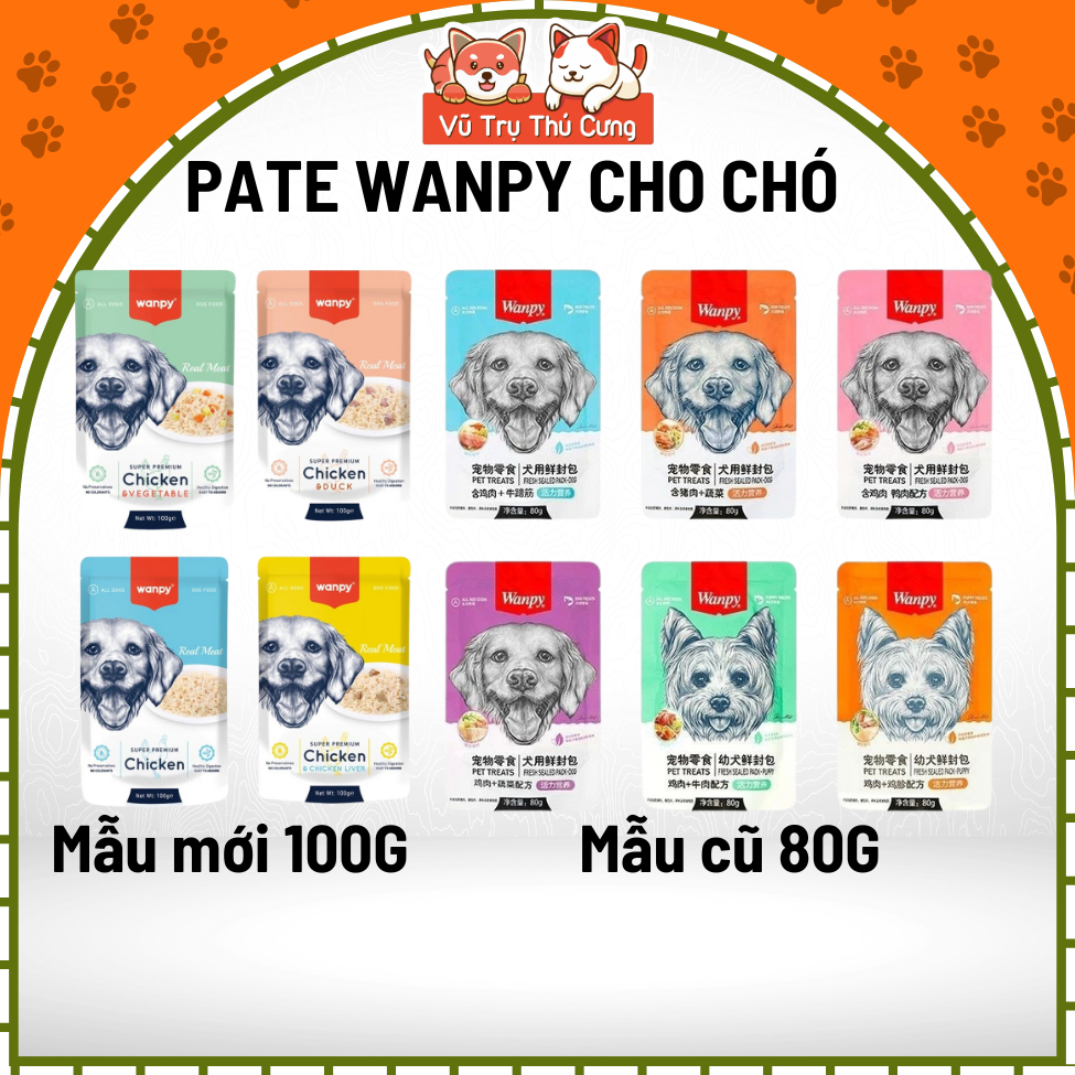 Pate Wanpy cho Chó từ thịt và Rau củ quả | Shopee Việt Nam