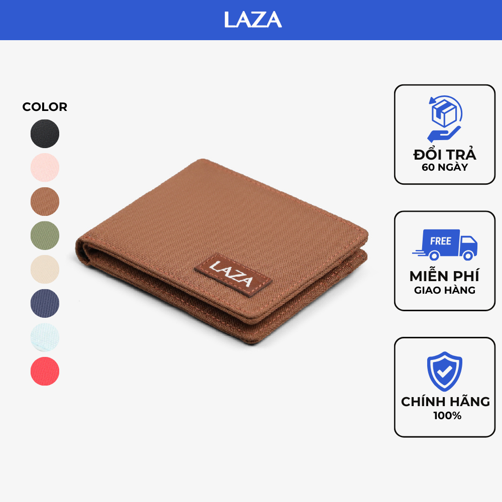 Ví canvas trượt nước unisex LAZA Alan Wallet 557 - Ngang ( Đựng được 4 ...