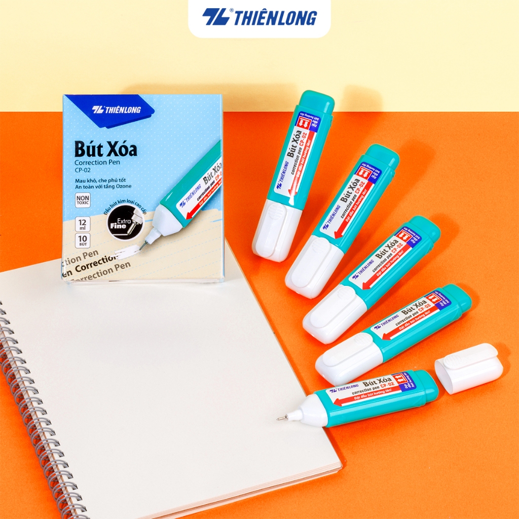 Bút xóa Thiên Long CP-02,mực xóa nhanh khô, che phủ tốt, không độc hại ...