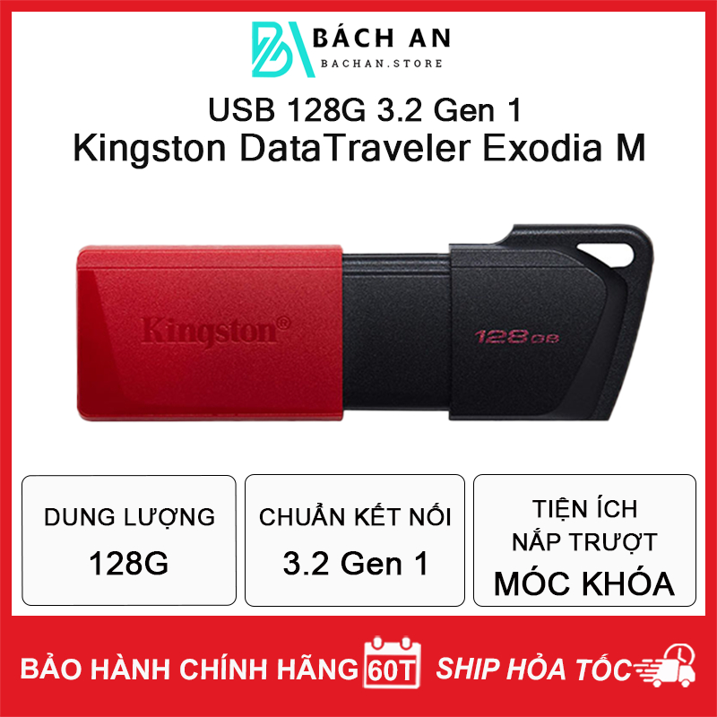 USB 128GB Kingston DataTraveler Exodia M - Chuẩn Kết Nối 3.2 Gen1 ...