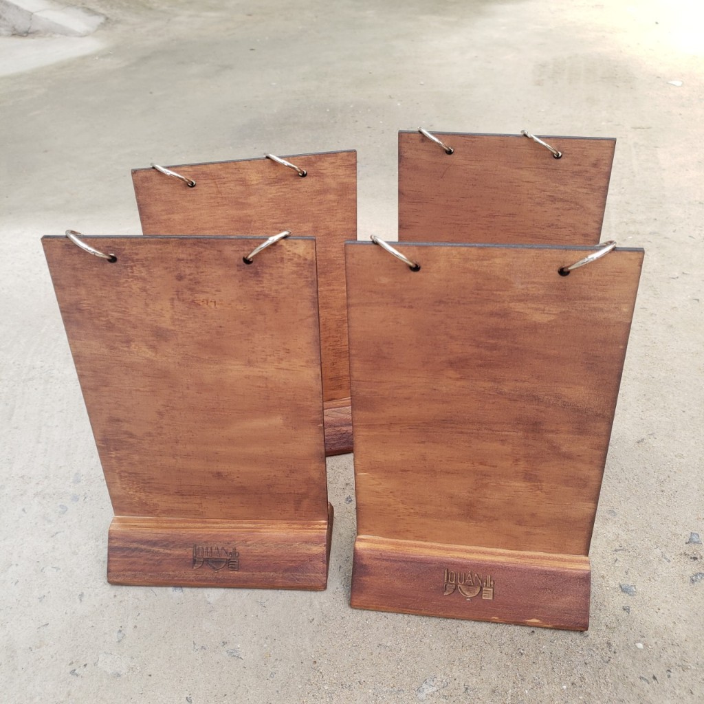 Standee Đế gỗ Menu để bàn có khoen tròn - Free Logo | Shopee Việt Nam