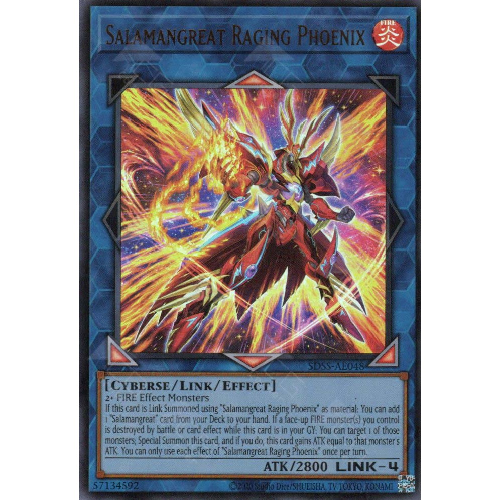 [Yugioh Funny Shop] 1 lá thẻ bài SDSS-AE048 Salamangreat Raging Phoenix ...