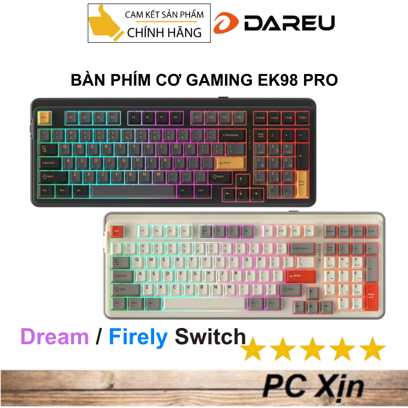Bàn phím cơ không dây DAREU EK98 PRO (Triple Mode,Cherry PBT Double ...
