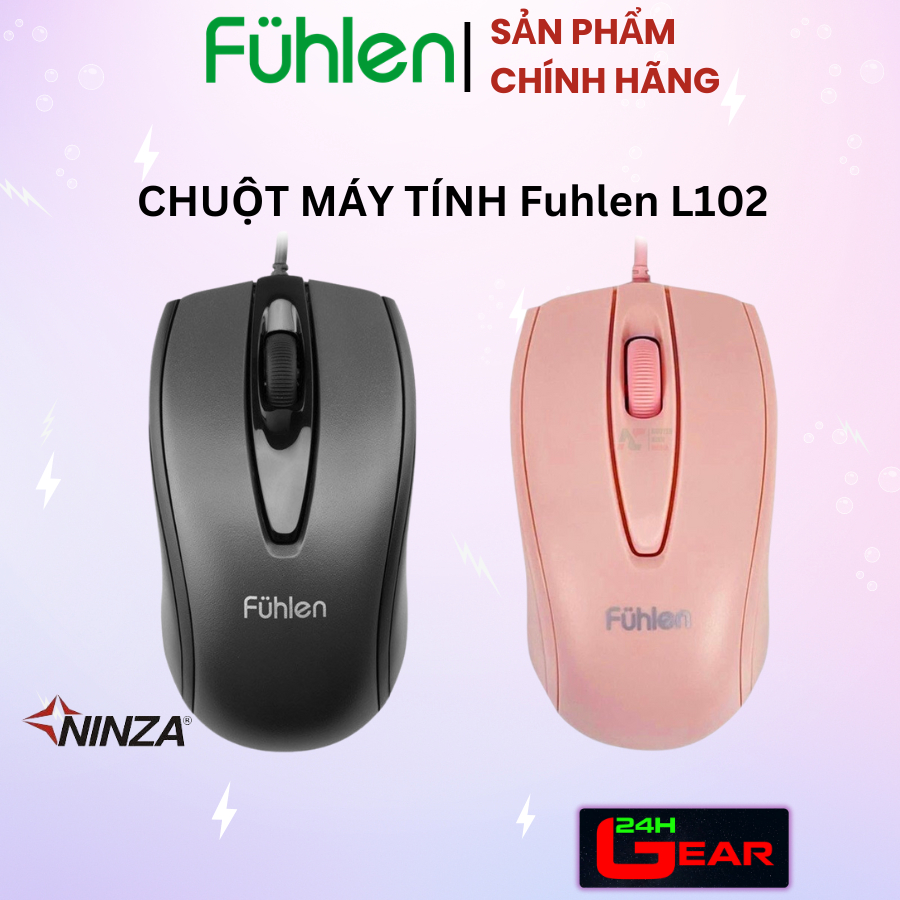 Chuột máy tính có dây Fuhlen L102 Đen / Hồng - Chính Hãng BH 24 tháng | Shopee Việt Nam