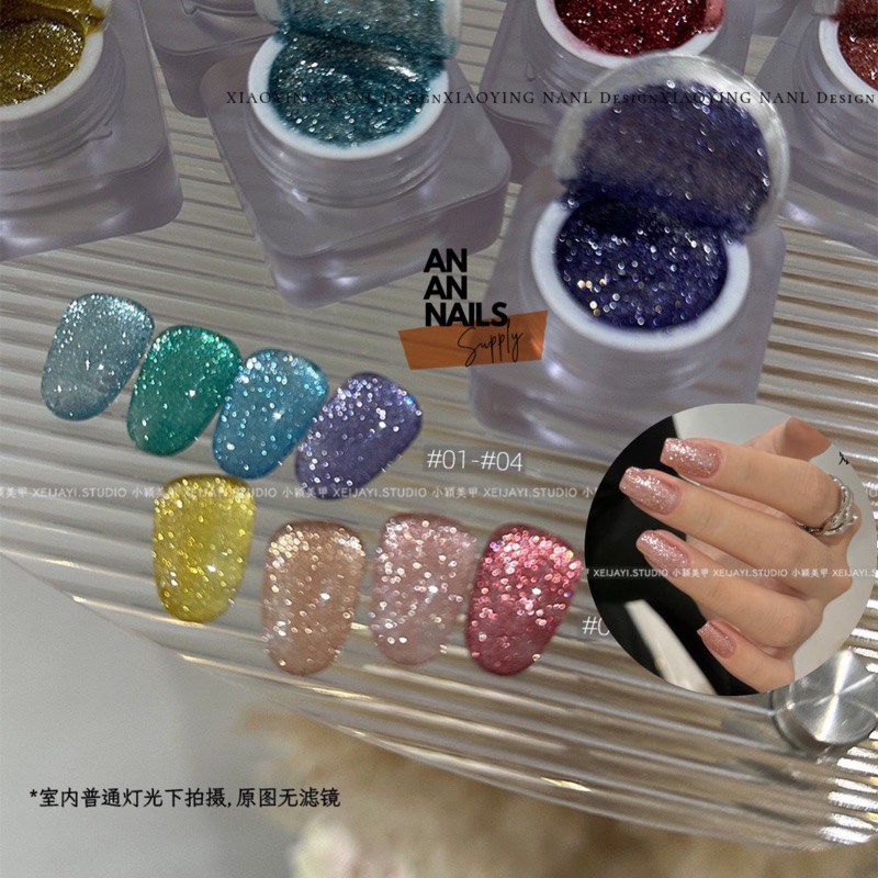 Gel nhũ nail siêu sáng Xeijayi 5g, sơn gel nhũ hạt nhỏ hiệu ứng lấp ...