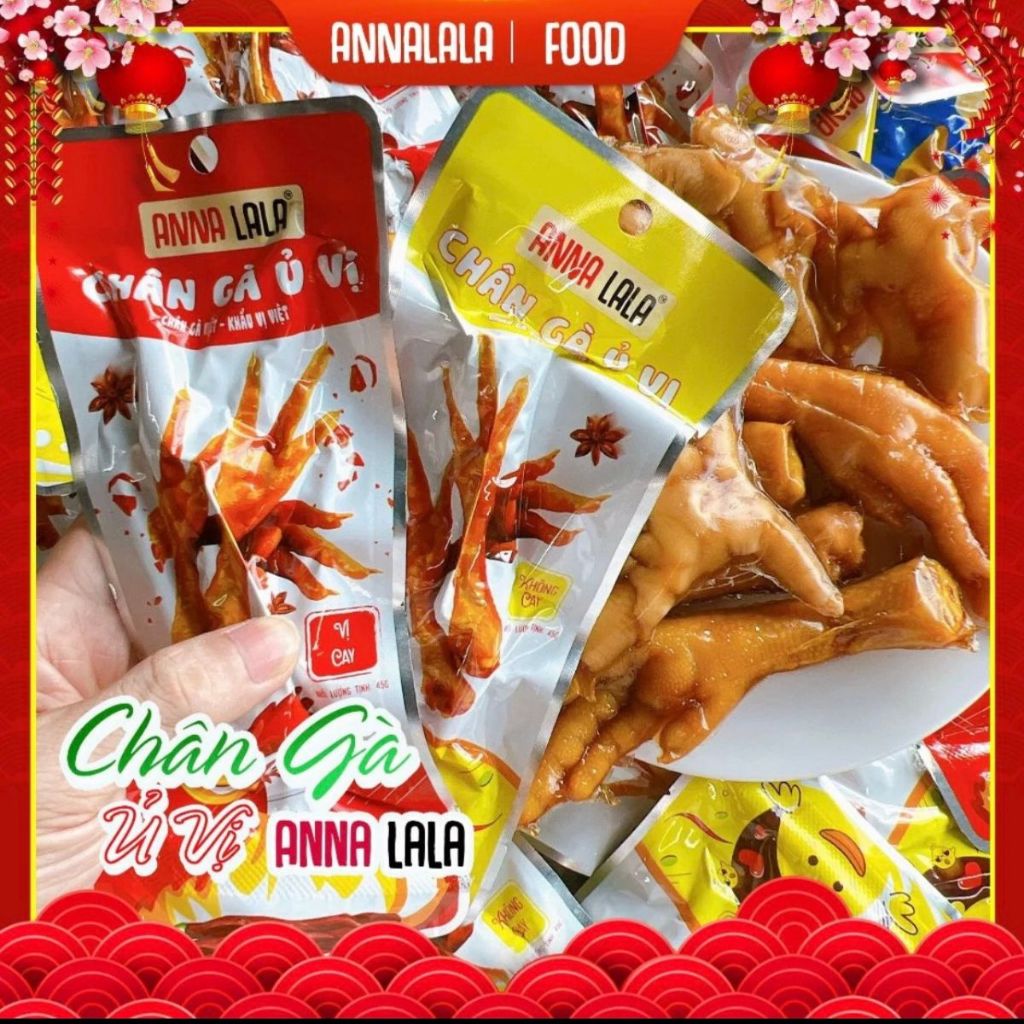 COMBO 20 30 40 Chân Gà AnAn LaLa Có Xương 45g, Thơm Ngon,Giai Giòn, Sần ...