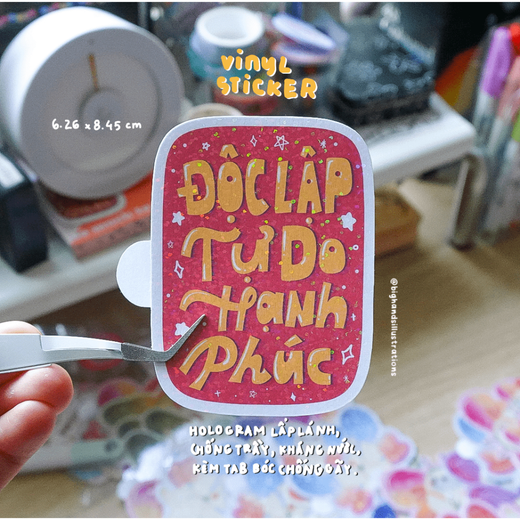 Vinyl Sticker Độc Lập Tự Do Hạnh Phúc | Shopee Việt Nam