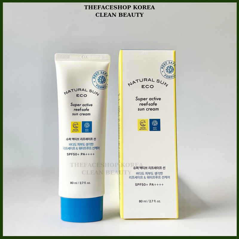 Kem Chống Nắng Bảo Vệ Da Toàn Diện THE FACE SHOP Natural Sun Eco Super Active Reef-Safe Sun ...