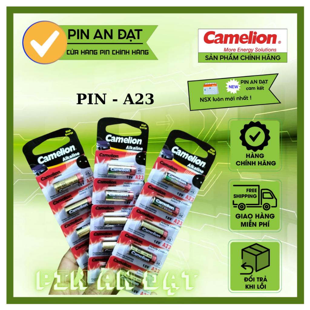 [CHÍNH HÃNG] Pin A23 Alkaline Camelion 12V , Pin cửa cuốn, Pin điều khiển, Pin 12V ( 5 viên/ vỉ ...
