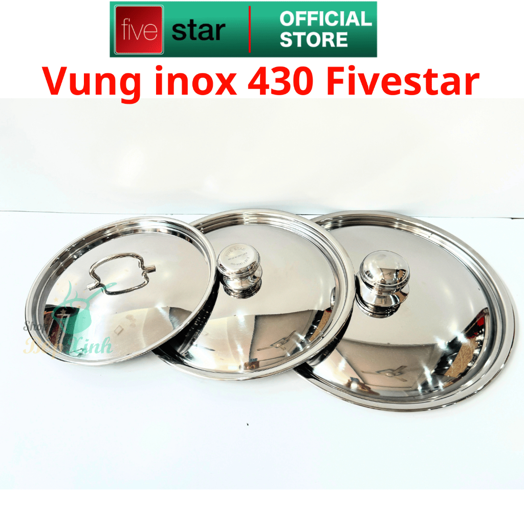 Nắp vung nồi inox FIVESTAR dùng đậy nồi và chảo size 16, 18 , 20 , 22, 24, 26, 28 , 30, 32cm ...