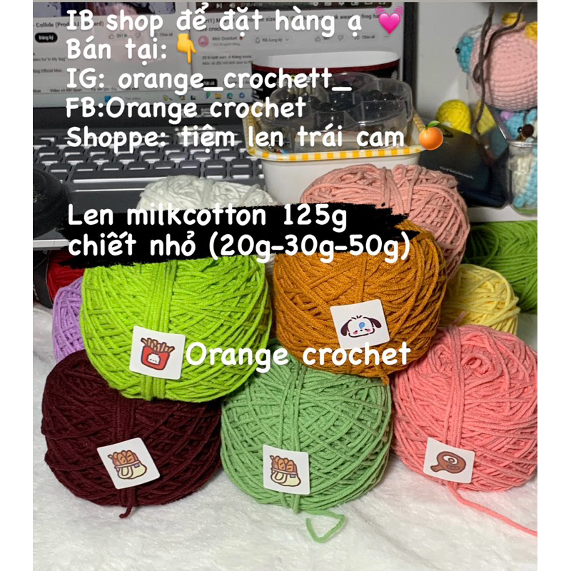 len milkcotton 125g loại 1 (chiết nhỏ ) bảng 1 | Shopee Việt Nam