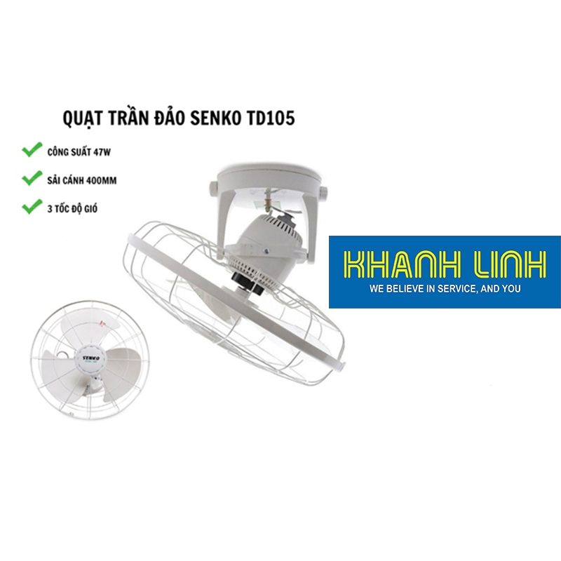 Quạt trần đảo Senko TD105 - bảo hành 24 tháng | Shopee Việt Nam