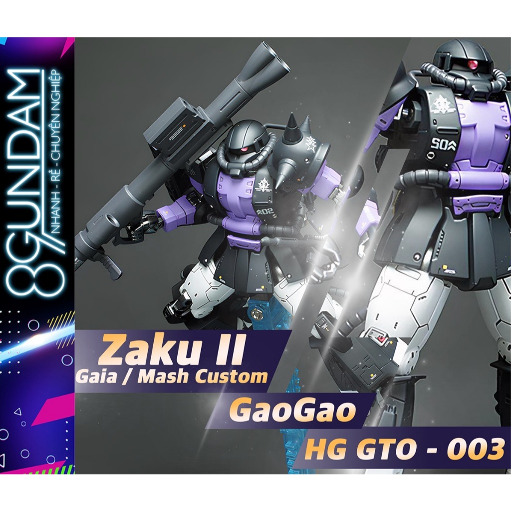 [CÓ SẴN] Mô Hình Lắp Ráp HG GTO 003 Zaku II Fighter High Mobility Type (Gaia / Mash Custom ...