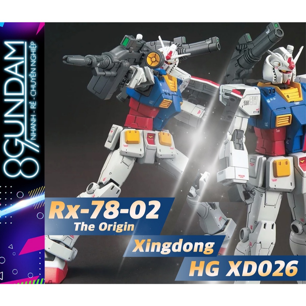 [HÀNG CÓ SẴN] Mô Hình Lắp Ráp XD026 HG UC GTO 026 RX-78-2 The Origin Fighter (tặng kèm base ...