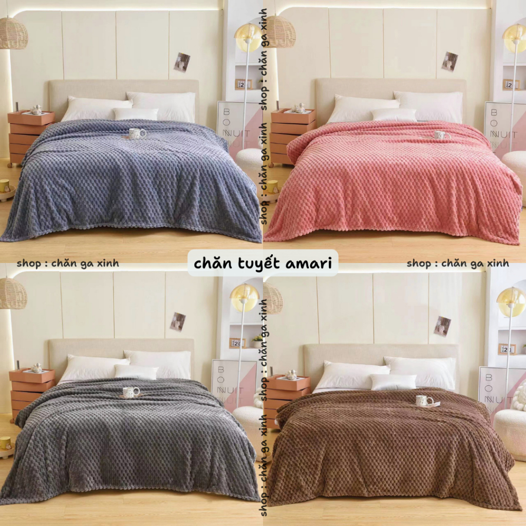Chăn amari lông tuyết 2mx2m2 mềm mịn nhẹ ấm áp mền dùng được 4 mùa ...