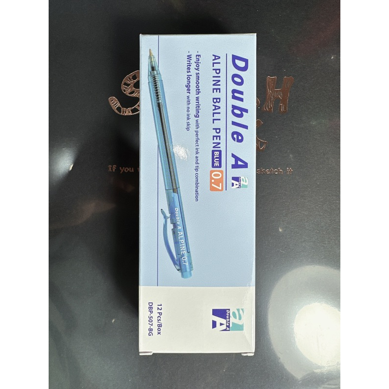 [ HỘP 12C ] Bút bi gel bấm, trơn êm Double A Alpine cỡ nét 0.7mm mực ...