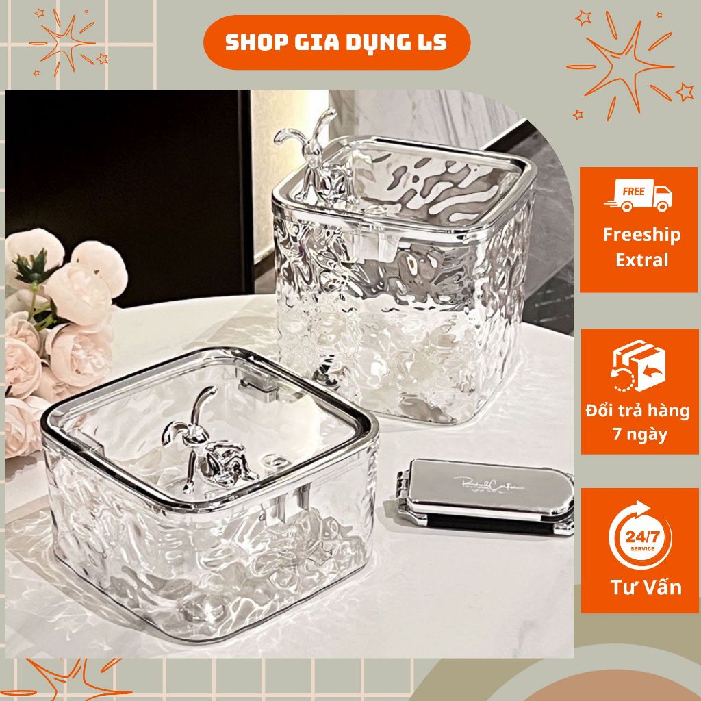 Thùng rác mini để bàn kèm phụ kiện thỏ cute decor văn phòng size ...