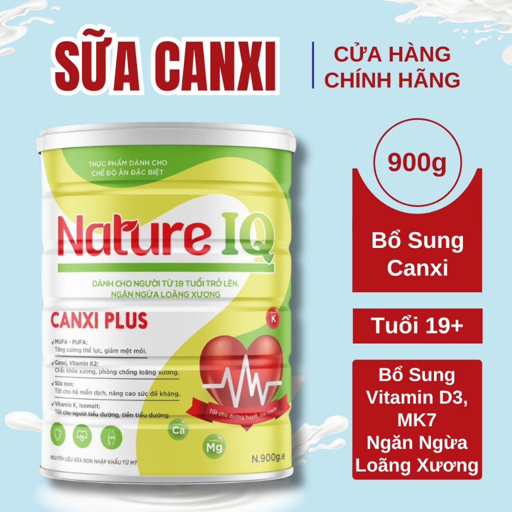 Sữa canxi NATURE IQ Canxi Plus 900g, Sữa canxi cho người già, Sữa canxi ...