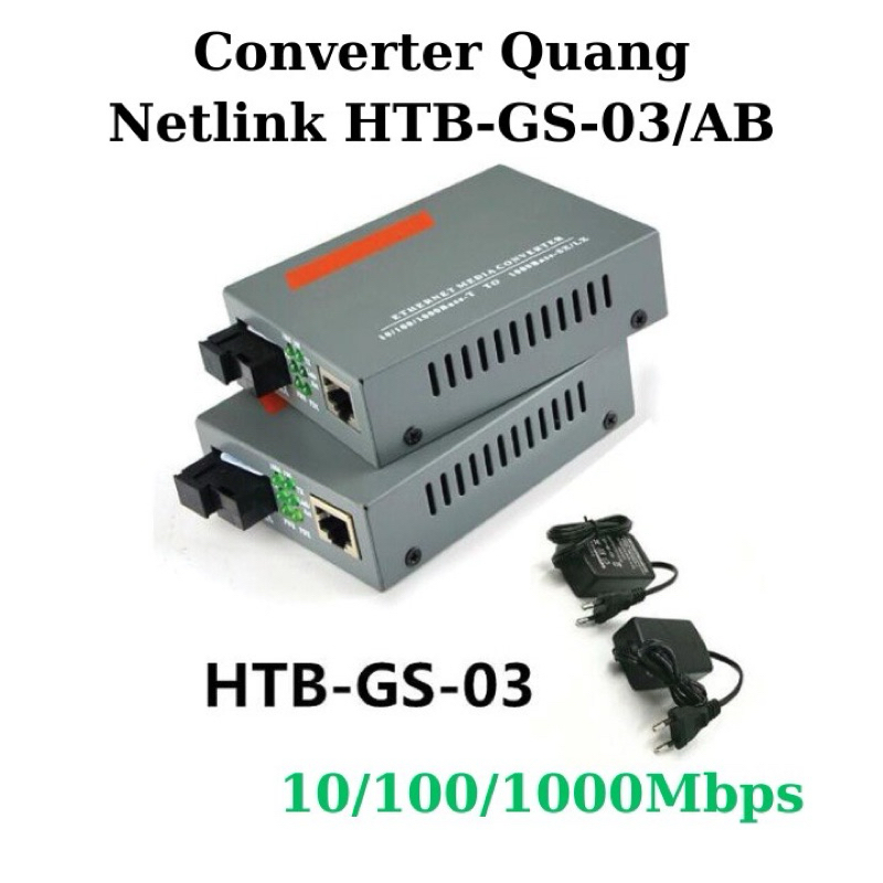 Converter Quang Netlink HTB-GS-03/AB(Cặp converter quang 1000M Netlink ...