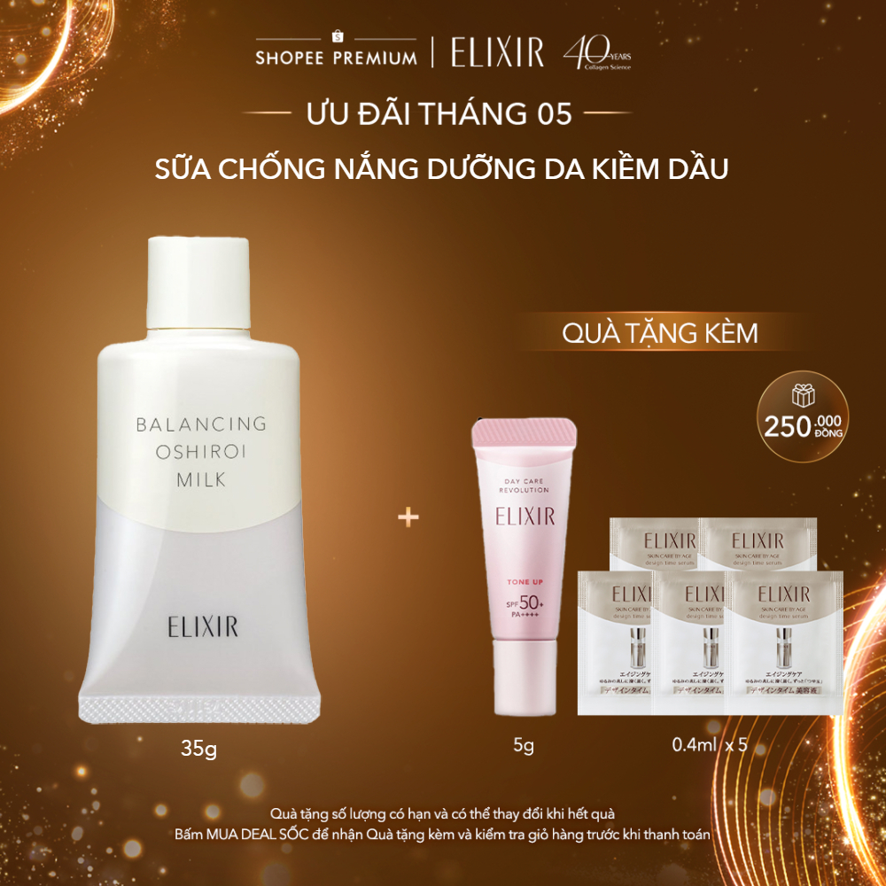 Sữa chống nắng dưỡng da kiềm dầu Elixir Reflet Balancing Oshiroi Milk 35g | Shopee Việt Nam