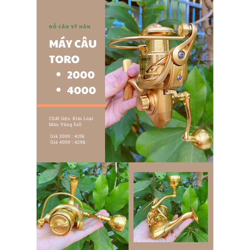 Máy câu toro 2000 và 4000 chính hãng-Vỹ Hân Fishing | Shopee Việt Nam