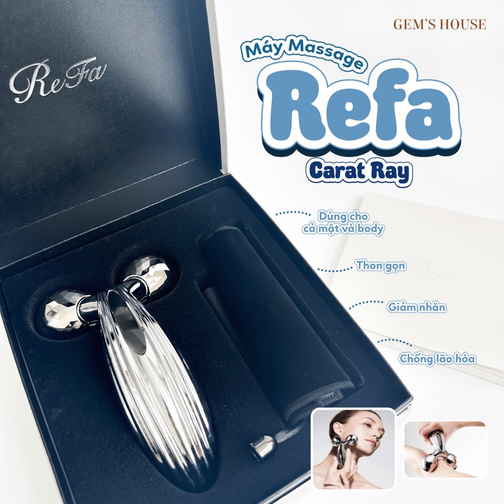(bill duty) Máy Massage giúp thon gọn mặt và toàn thân Refa Carat Ray | Shopee Việt Nam