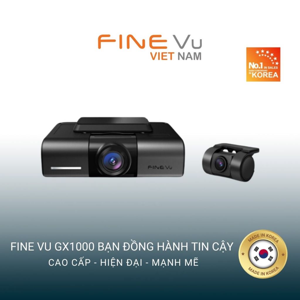 Camera hành trình Finevu GX1000 góc quay 150 độ và ghi nhận tốc độ GPS ...