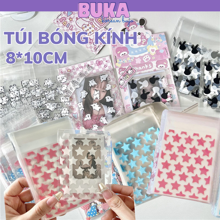 Túi ngôi sao Buka túi bóng kính gói card, đựng bánh kẹo đồ gói card ...