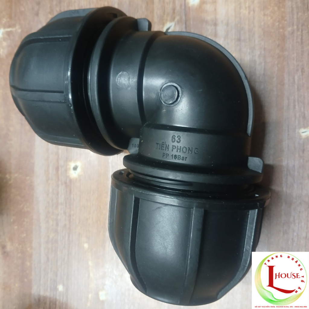 Cút HDPE D63, Co vuông HDPE D63mm Tiền Phong|Phụ kiện văn ren ống đen (ống nước sạch) - L-House ...
