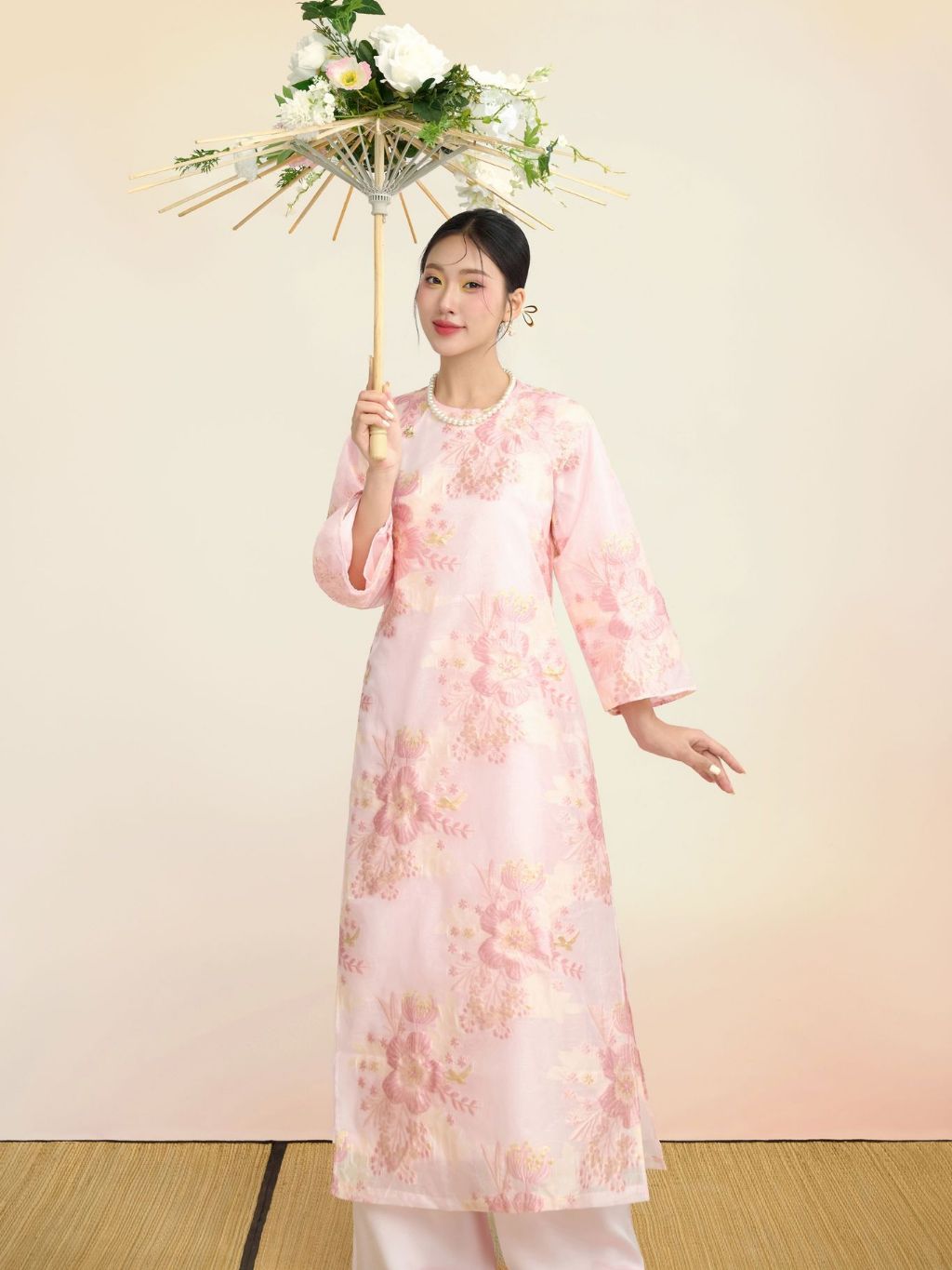 Áo Dài 2024 HOA VIÊN - GẤM - EDINI | Shopee Việt Nam