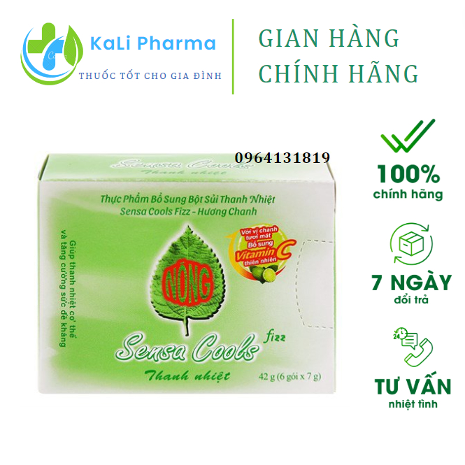 Bột sủi thanh nhiệt Sensa Cools tăng sức đề kháng (6 gói/hộp) | Shopee ...
